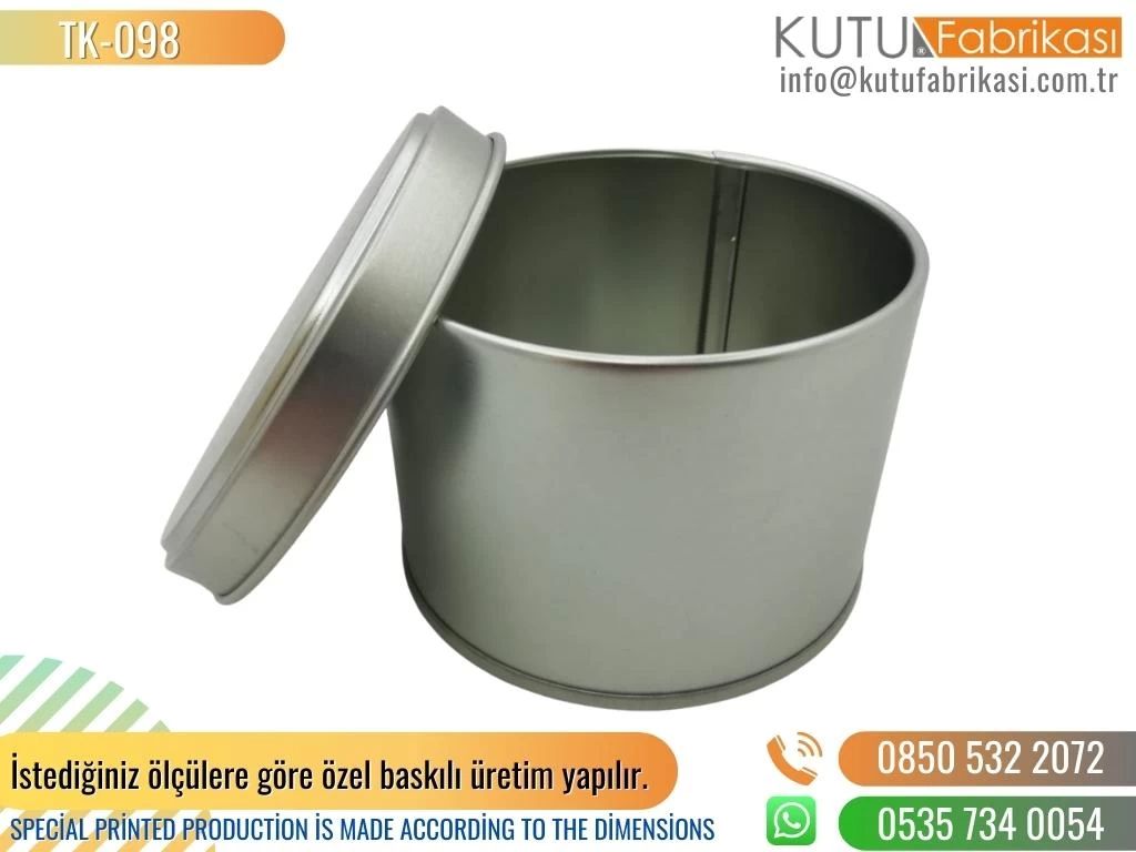Metal Teneke Kutu 98 Özel Baskılı İmalat