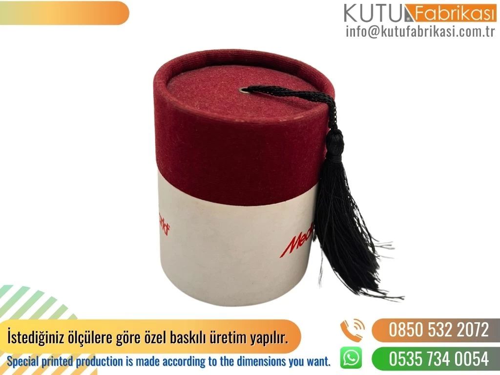 Siyah Baskılı Parlak Selefon Ballı Macun Silindir Kutu