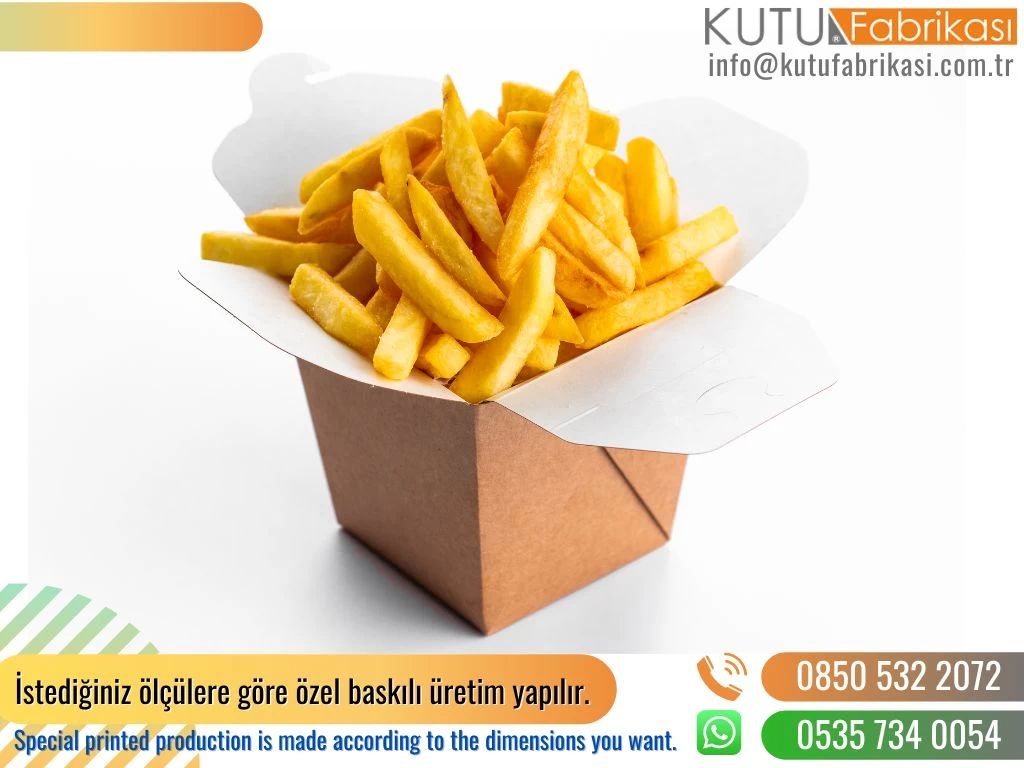 Patates Cipsi Kutusu 6 Özel Baskılı İmalat