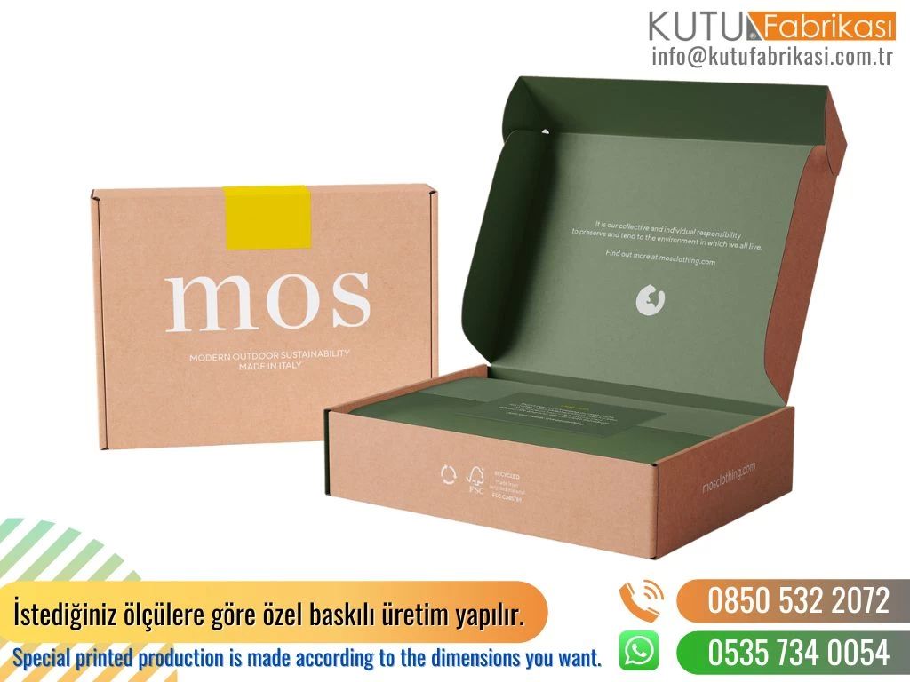 Oluklu Kutu 9 Özel Baskılı İmalat